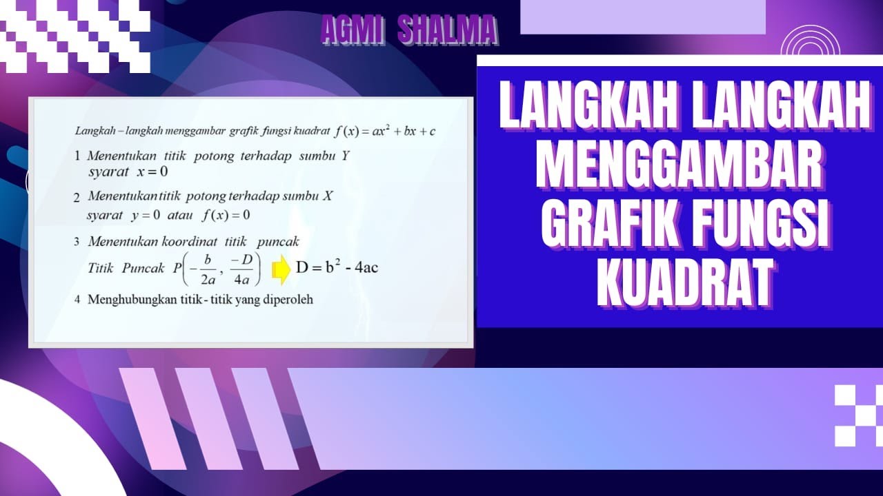 LANGKAH LANGKAH MENGGAMBAR GRAFIK FUNGSI KUADRAT - YouTube