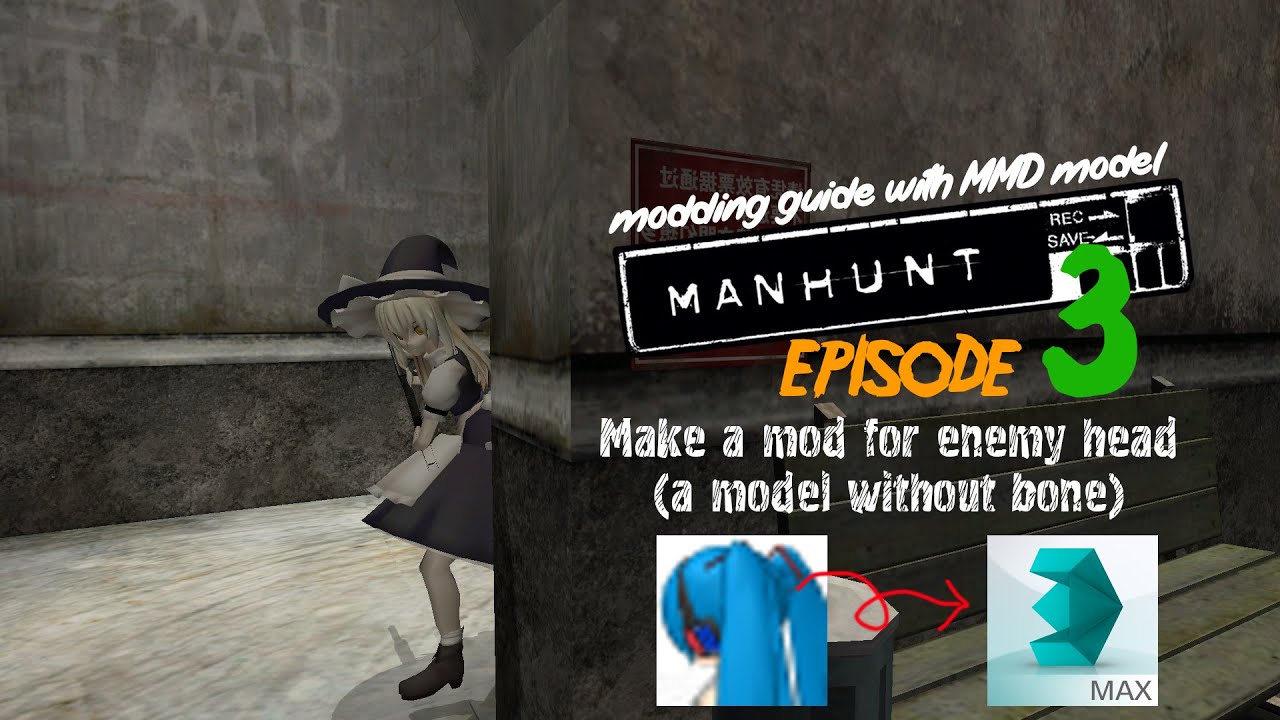 Manhunt Modding Guide - Part 3 ：Make a Hunter Head (A model without ...