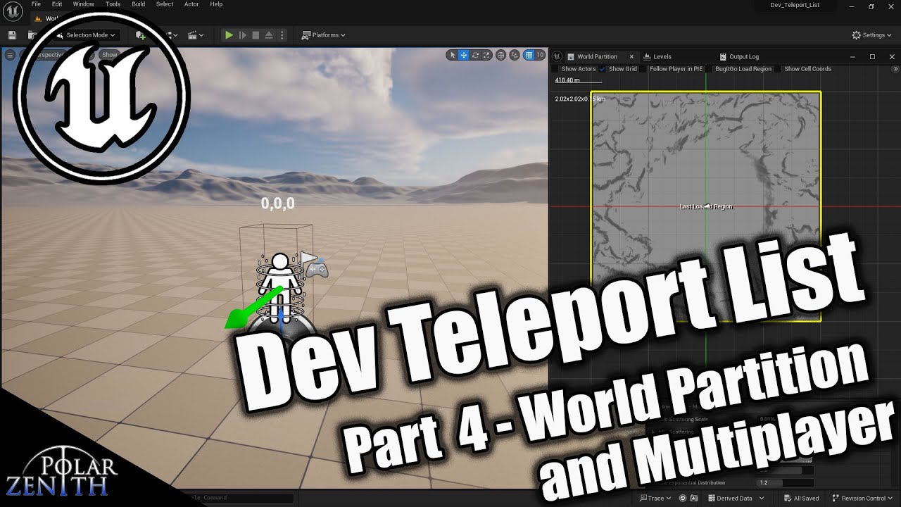 PZ Dev Tools - Dev Teleport List - World Partition and Multiplayer - YouTube
