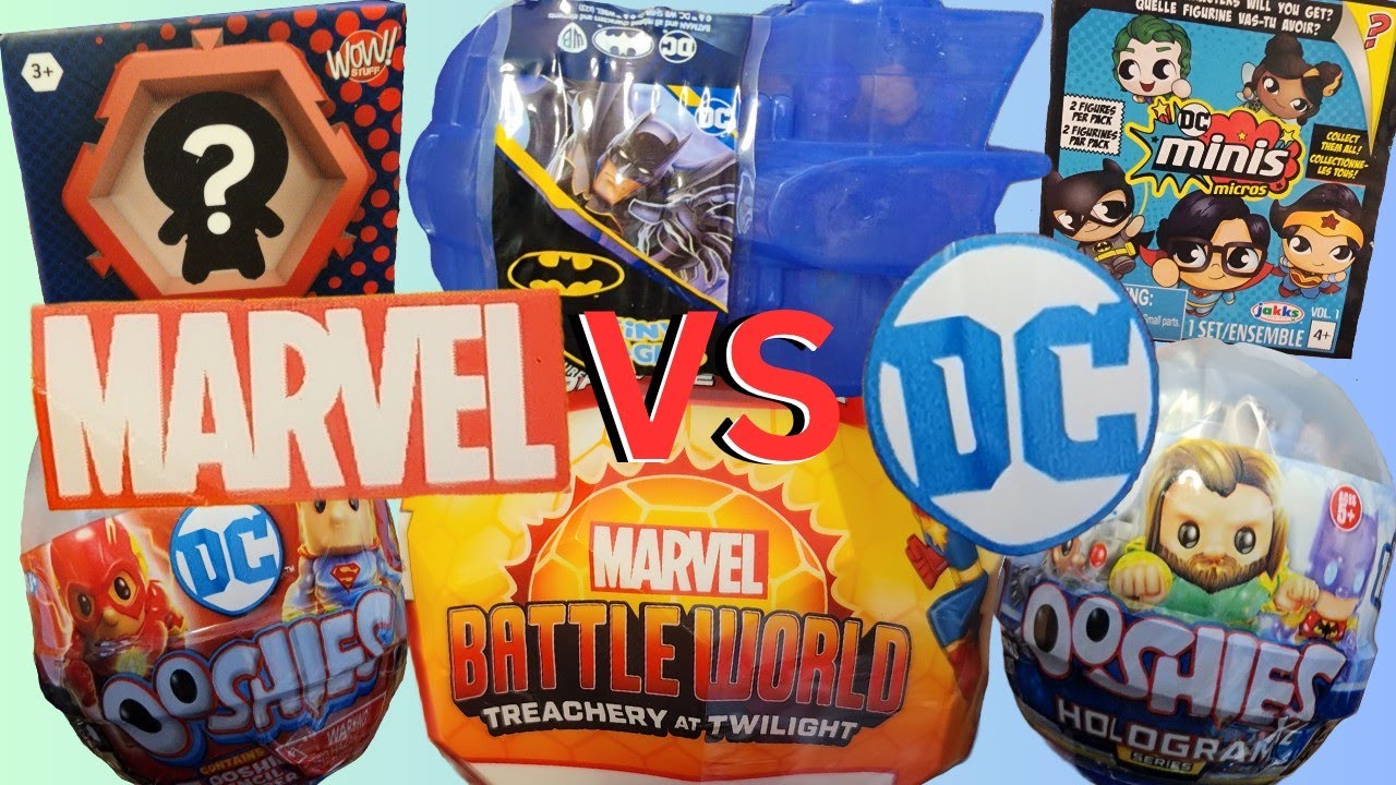 Unboxing Marvel and DC Comics Super Hero and Villain Mystery Toys Nano ...