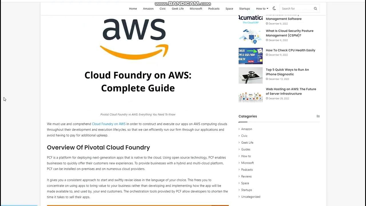 Pivotal Cloud Foundry vs AWS Everything You Need To Know - YouTube