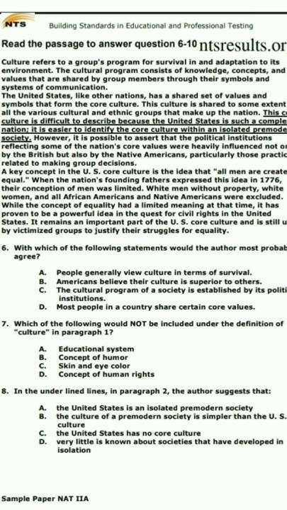 NTS test preparation 2023/NTS past Papers/NTS sample paper #ntstest # ...