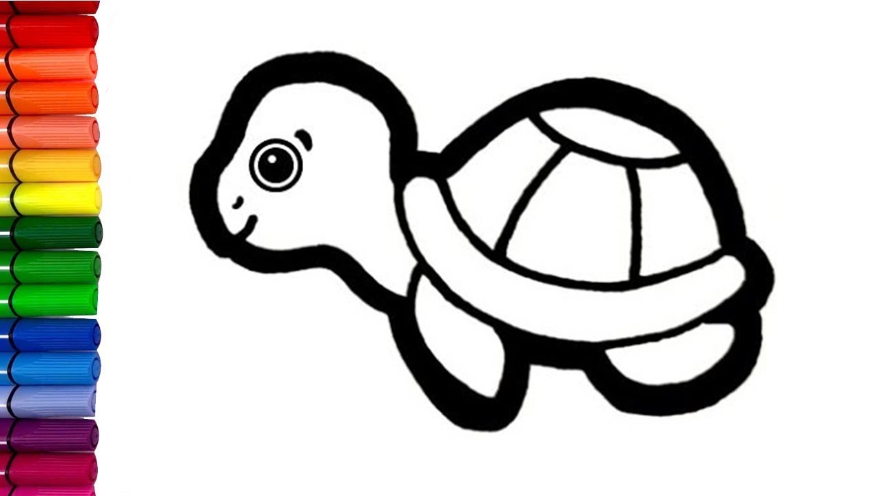 How to draw a cute sea Turtle step by step 🐢 - YouTube