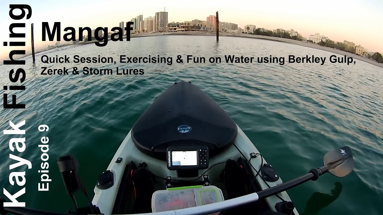 Kayak Fishing Kuwait Before Curfew hours Using Berkley & Zerek Soft ...
