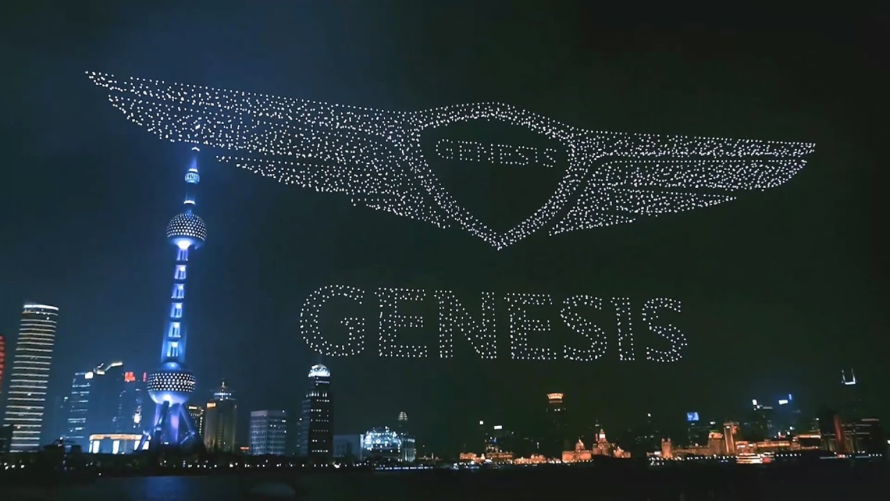 Genesis Motors 3281 Drones, Biggest Drone Show in Guinness Record of ...