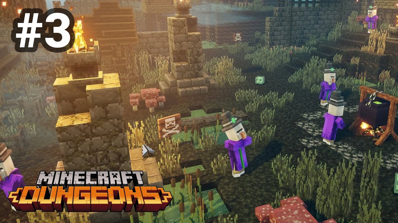 Minecraft Dungeons Walkthrough #3: Soggy Swamp Story Mission Gameplay ...