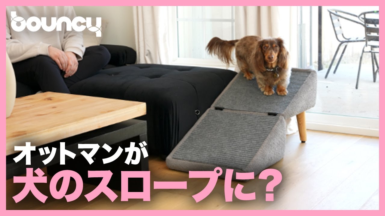 オットマンが犬のスロープに！ 新発想の一体家具「SeatMate Split」 - YouTube