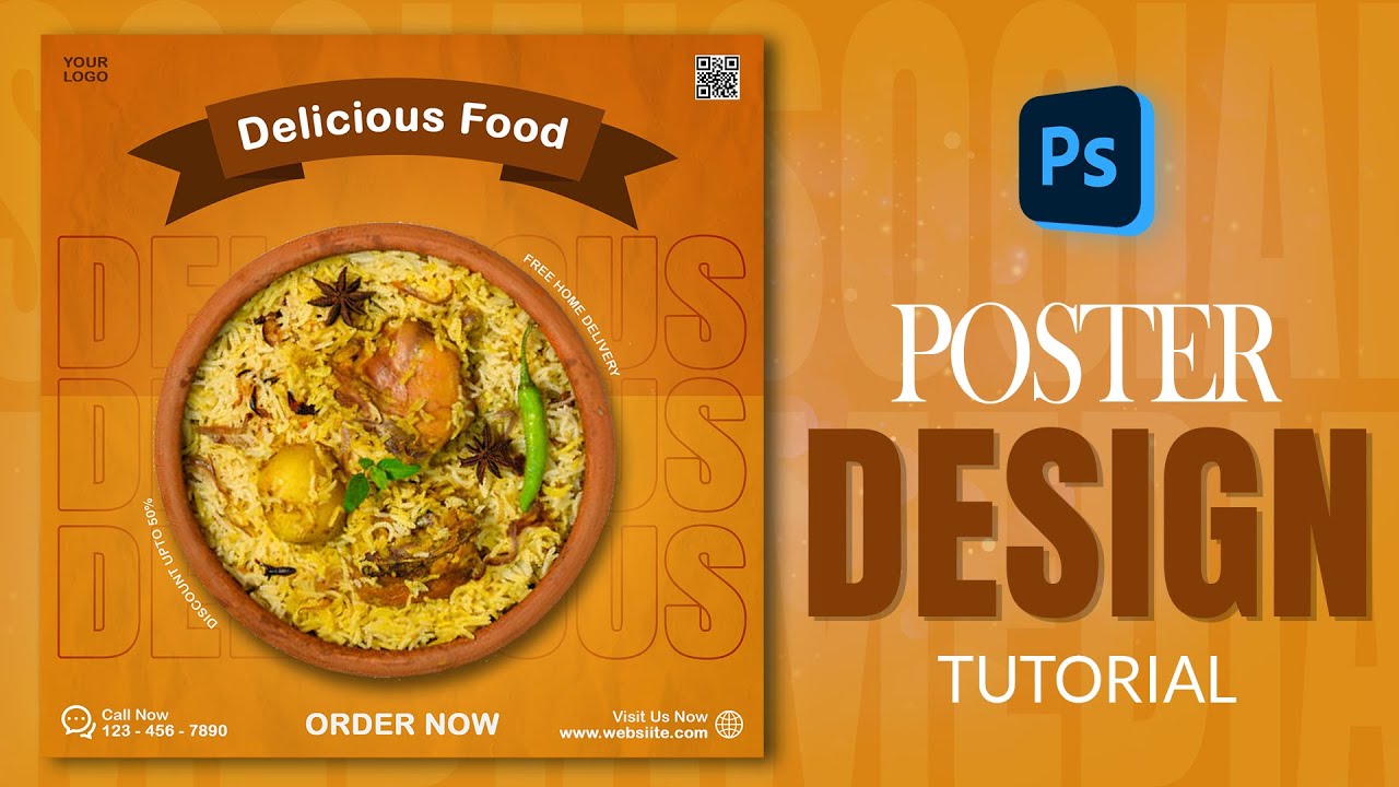 Social Media Design in Photoshop | Food Poster | Graphic Design ...