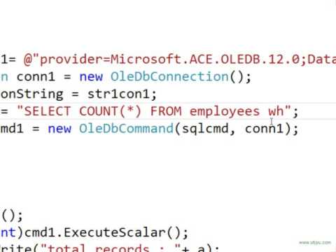 ADO.NET COMMAND executeScalar הפעולה - YouTube
