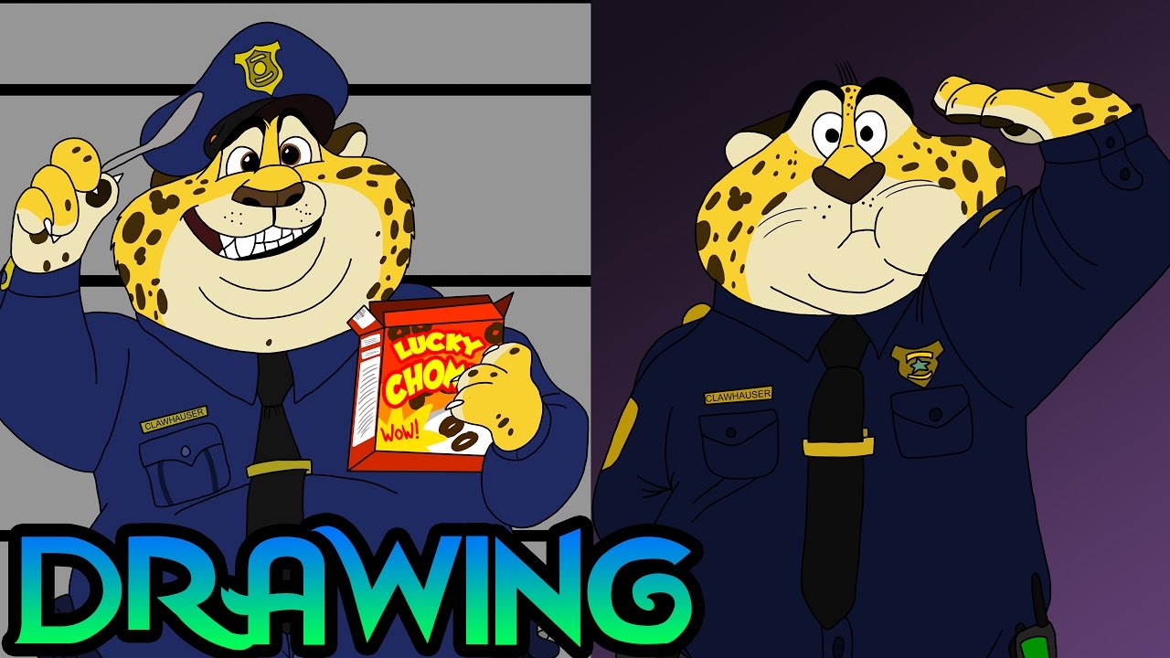 Speed Drawing - Benjamin Clawhauser - YouTube