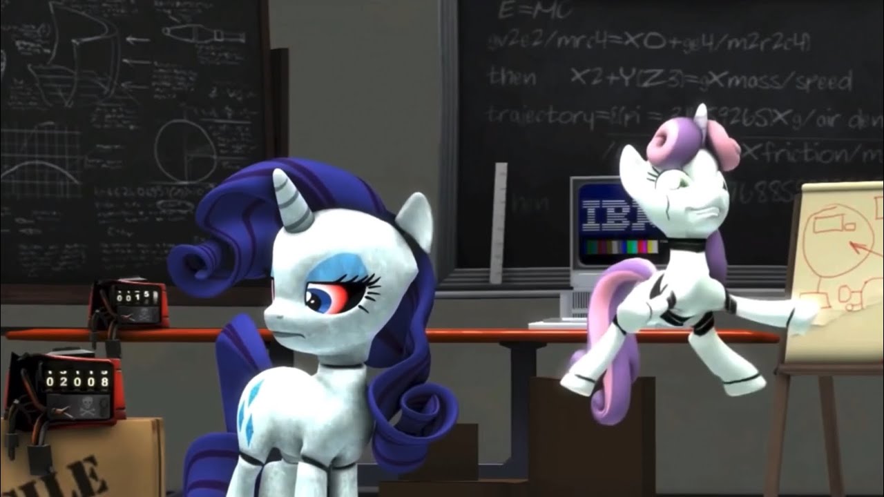 My Little Pony (Sweetie Bot And Rarity Bot) SFM MLP Animation - YouTube