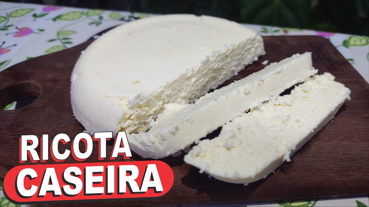 APENAS 3 INGREDIENTES 😱 RICOTA CASEIRA SUPER FÁCIL, SIMPLES E DELICIOSA ...