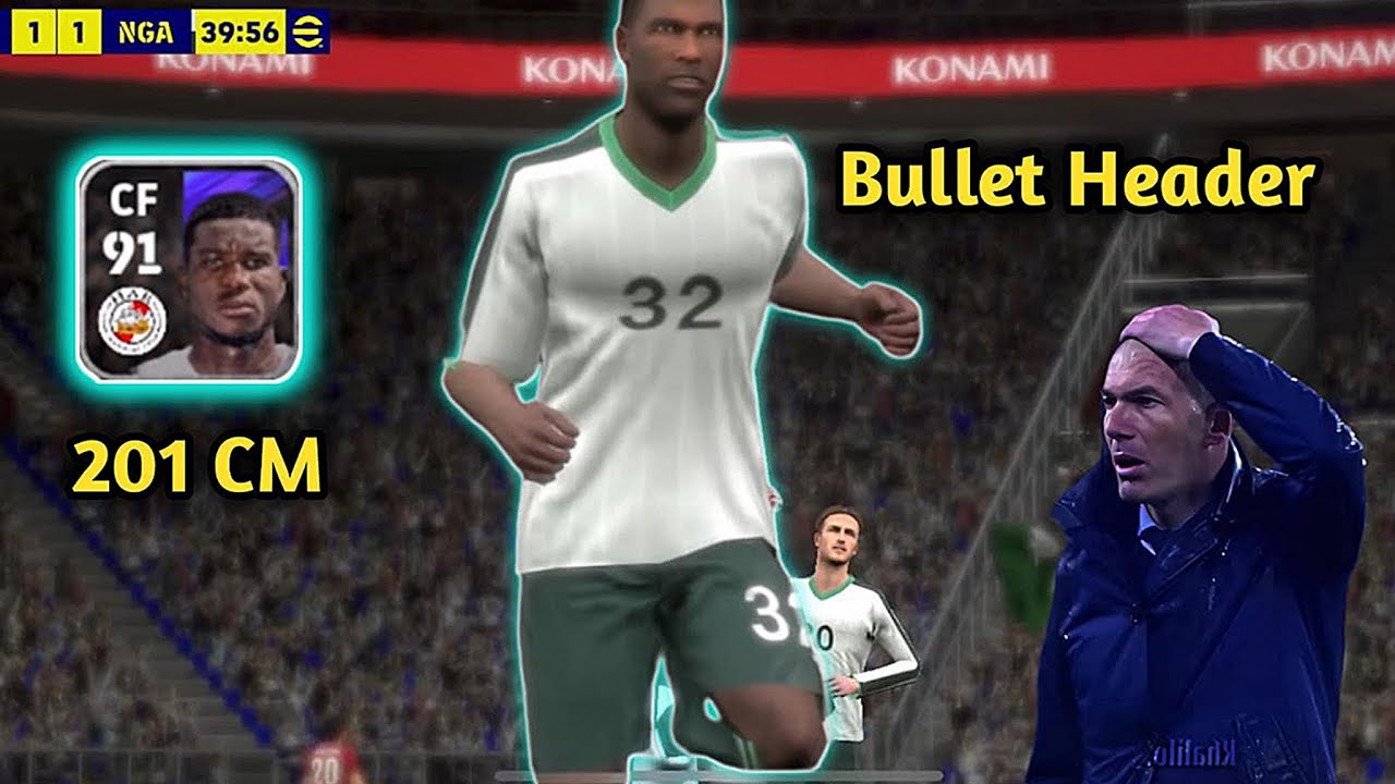 201 CM Standard Bullet Header 😱 | Efootball 2025 - YouTube