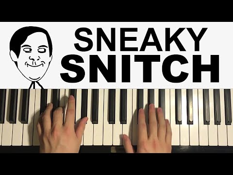 How To Play - Sneaky Snitch (Piano Tutorial Lesson) | Kevin Macleod