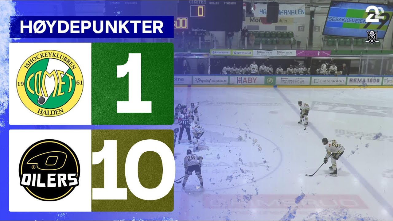 Comet Halden 1 - 10 Stavanger Oilers - Høydepunkter - YouTube