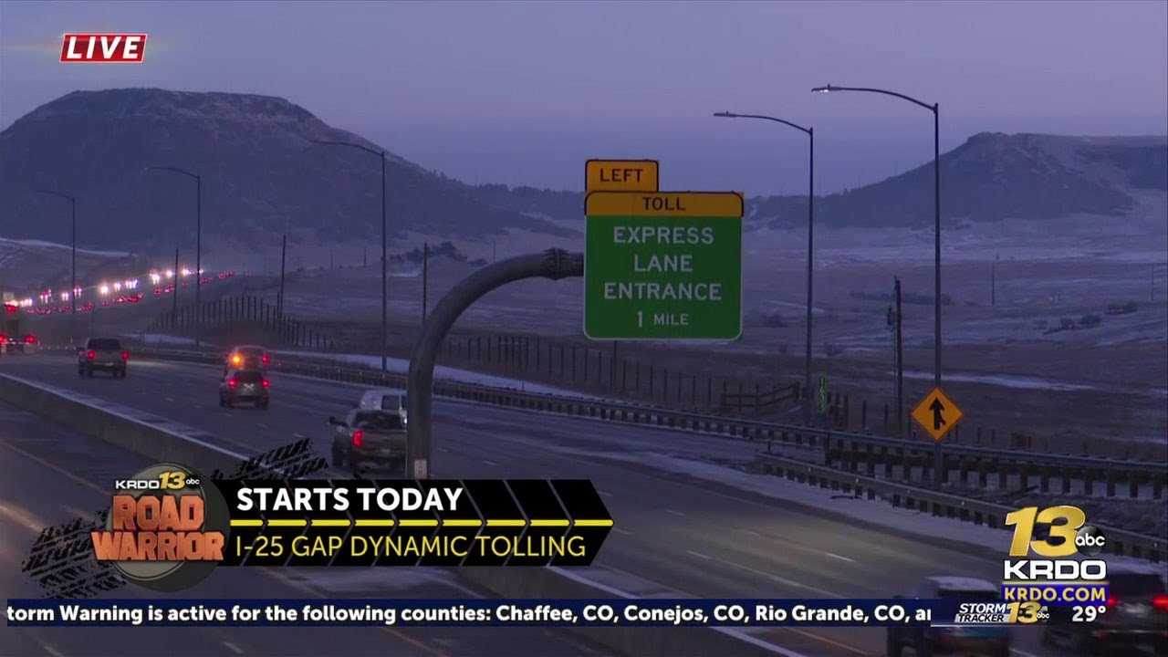 New tolling method for express lanes starts Monday in Interstate 25 ...