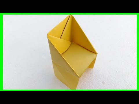 DIY How To Make origami Chair || Paper Craft ||Alex Creations || - YouTube