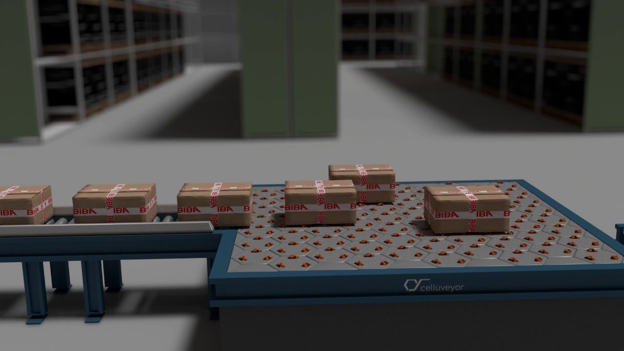 Celluveyor Anwendungsbeispiel - Palettenlagenvereinzelung (Descrambler ...