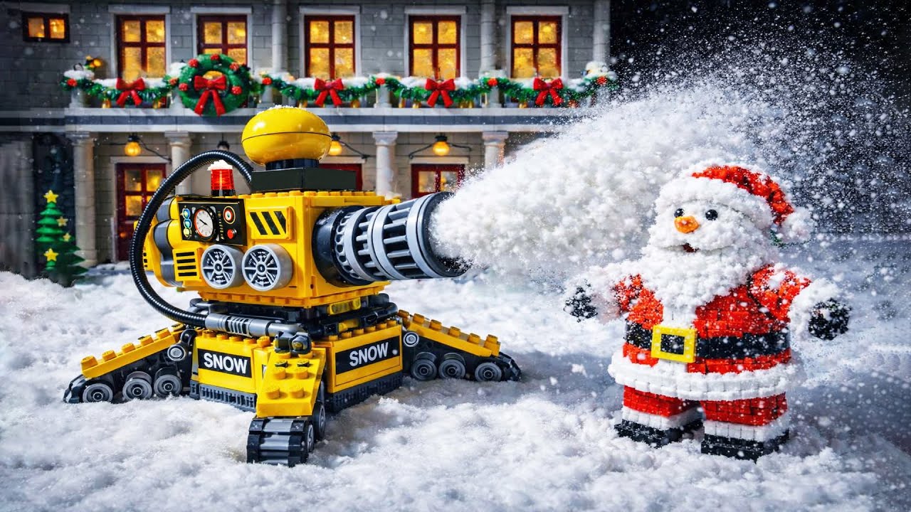 Endless Snow! LEGO Automatic Snow Blaster Test - YouTube