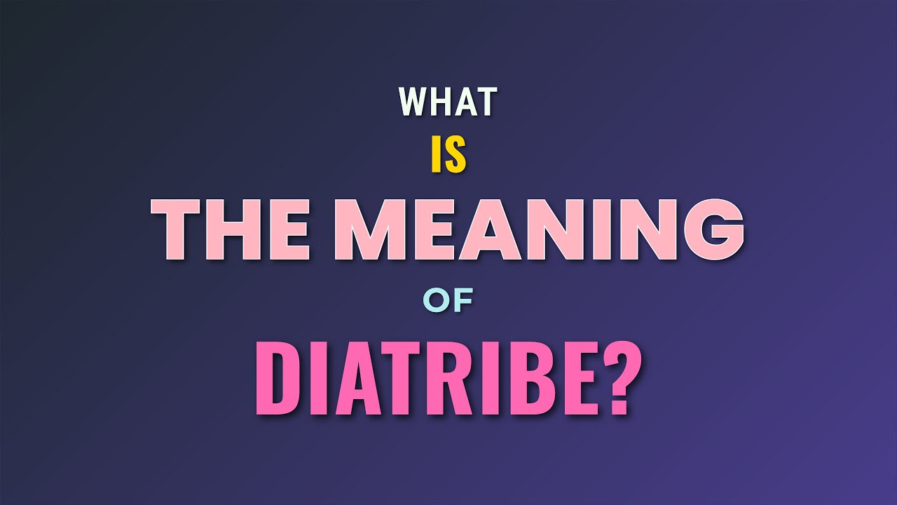 What is the meaning of Diatribe? - YouTube