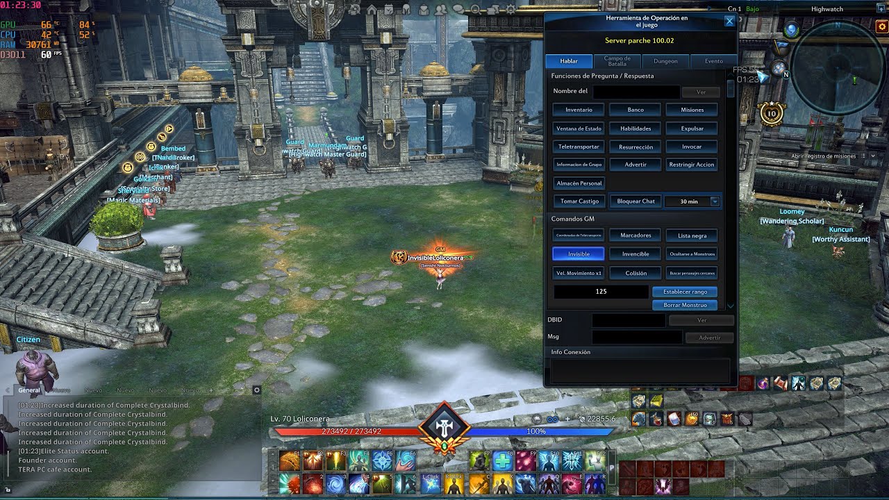 TERA Private Server 100.02 - GM CONTROL PANEL - 4K60fps (GTX 1660 Super ...