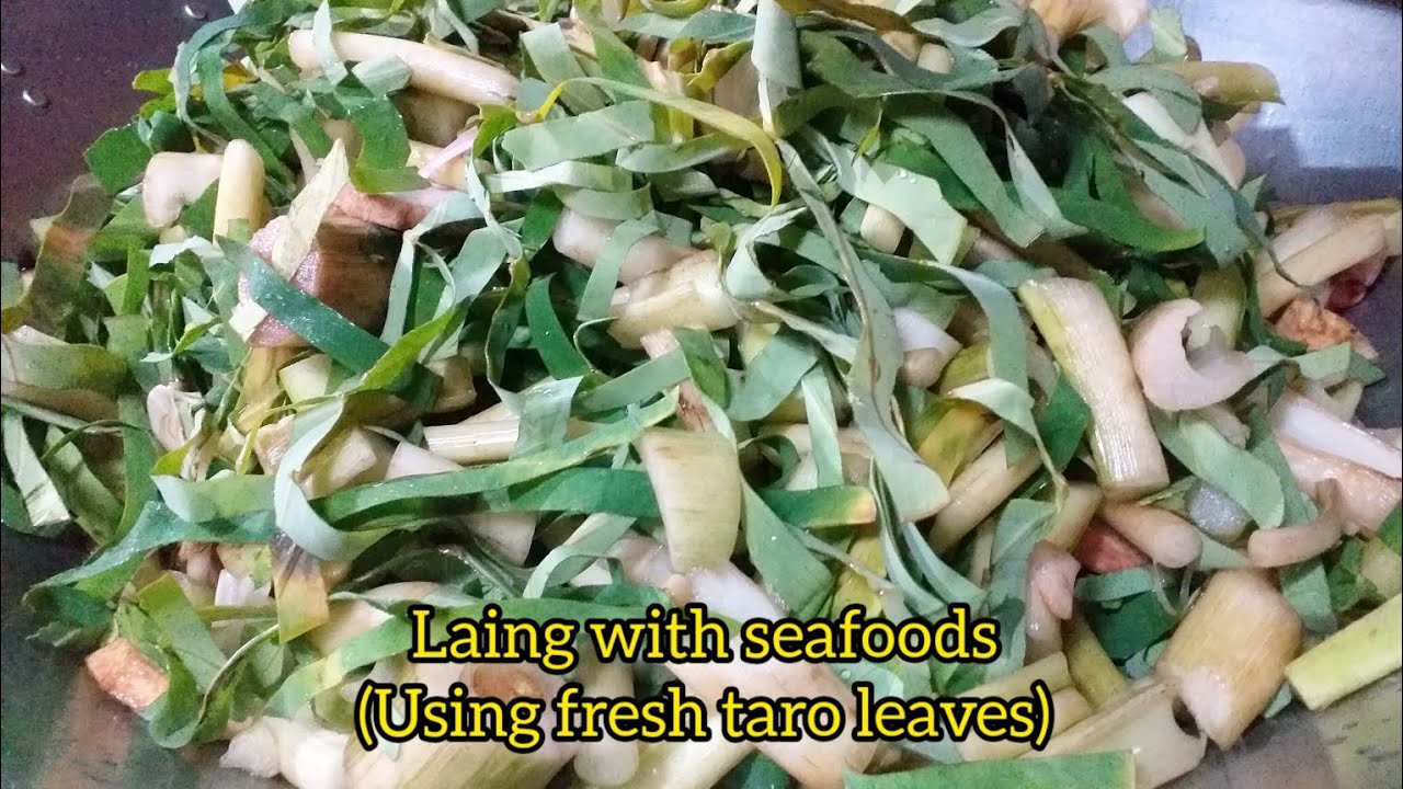 HOW TO COOK LAING using FRESH TARO LEAVES | tips para maiwasan ang kati ...