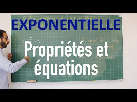 EXPONENTIELLE - Propriétés et équations - YouTube