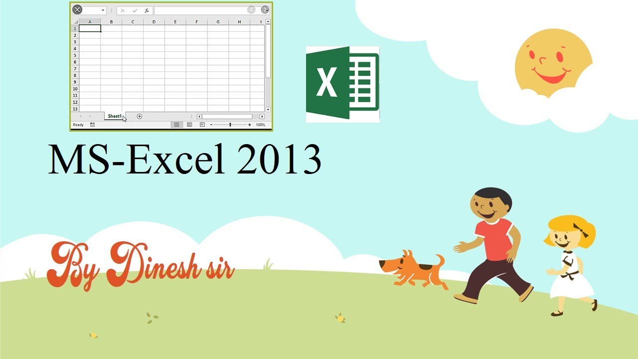 # 1 MS Excel 2013 introduction of Spreadsheet and types of data in ...