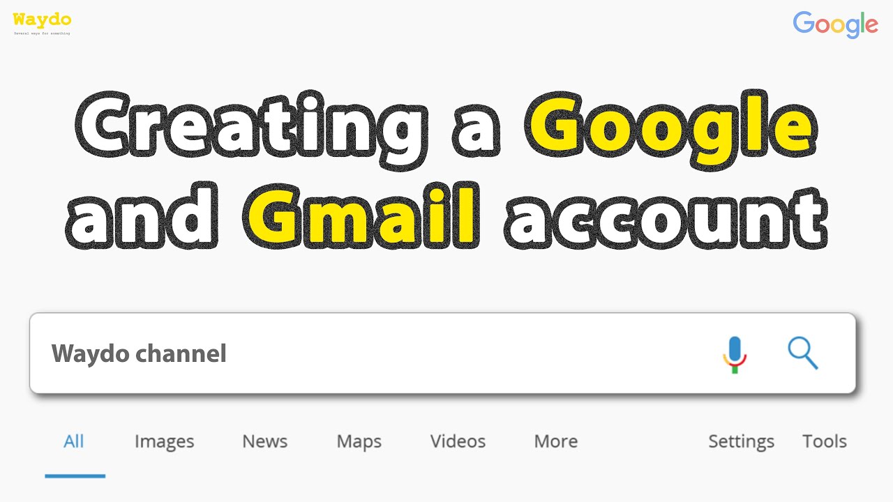 Creating a Google and Gmail account - YouTube