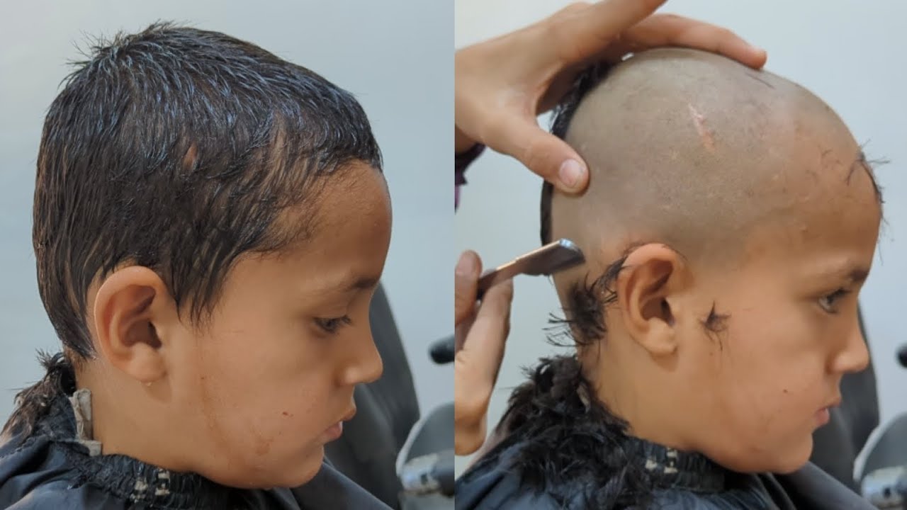 Attractive head shave dandruff clean transformation tutorial zaibi ...