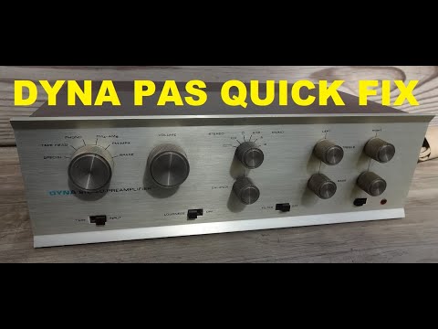 Quick fix Vintage Dyna Dynaco PAS tube type preamp repair Channel hiss ...
