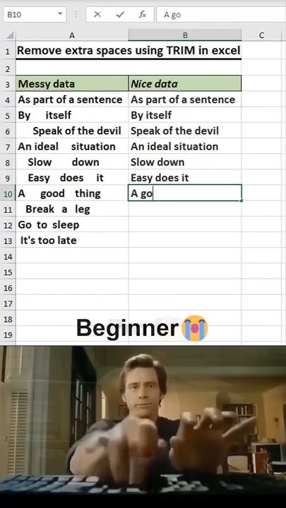 How to use trim function in | Excel | Microsoft Excel #exceltips #microsoftexcel #exceltricks ...