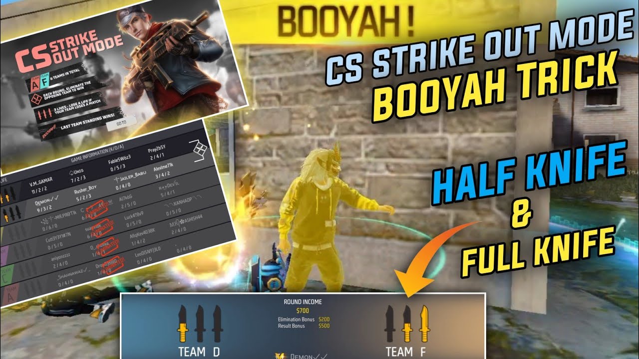 Cs Strike Out Mode Booyah Kaise Karen ! Cs Strike Out Mode Kaise Khele ...