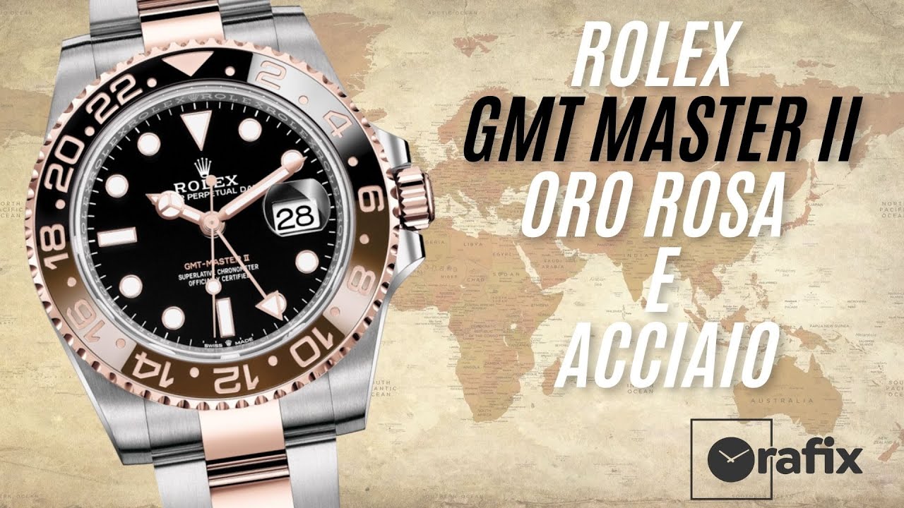 ROLEX GMT MASTER II ORO ROSA E ACCIAIO : Lusso e Funzionalità in un Design Iconico - YouTube