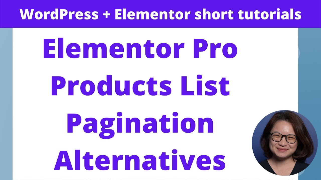 Elementor Pro Products List Pagination Alternatives [Subtitles ...