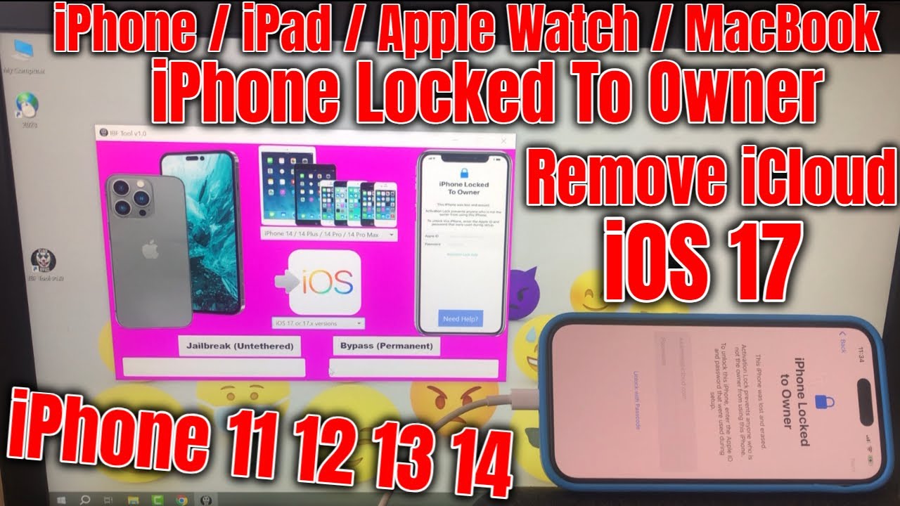 How To Bypass iOS 17 iCloud Activation Locked To Owner iPhone 13 14 11 ...
