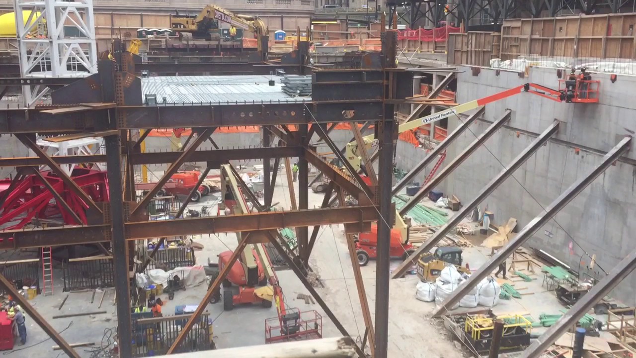Moving concrete at One Vanderbilt - YouTube