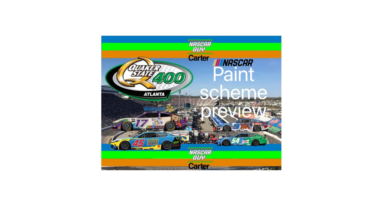 2025 NASCAR cup series paint scheme preview for Atlanta summer - YouTube