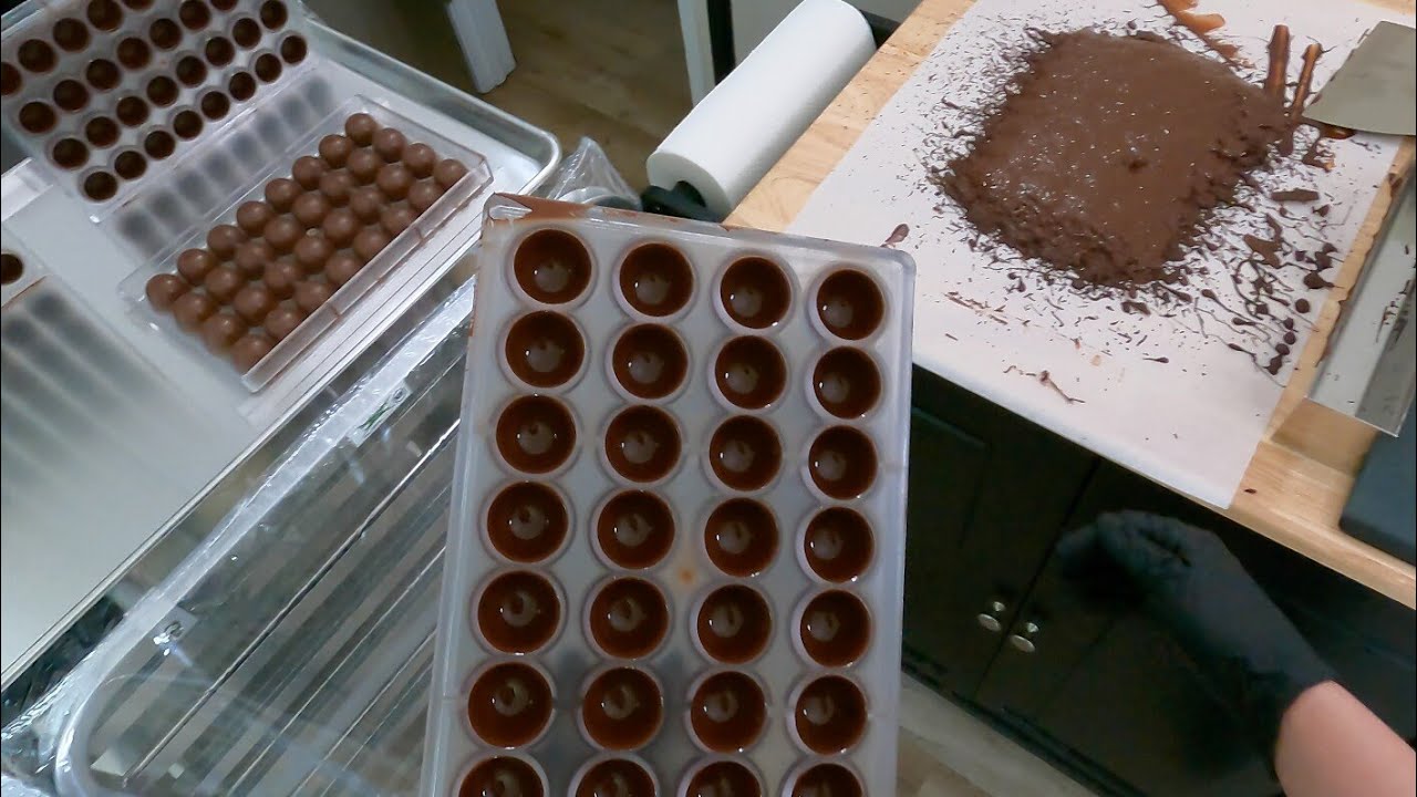 Making chocolate bon bons | Ariel View - YouTube