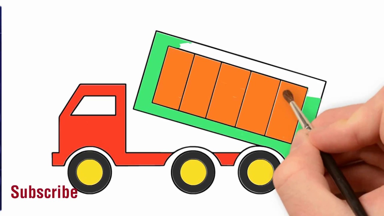 How to Draw Truck Car for Kids Coloring Pages | Coloring Pages and ...