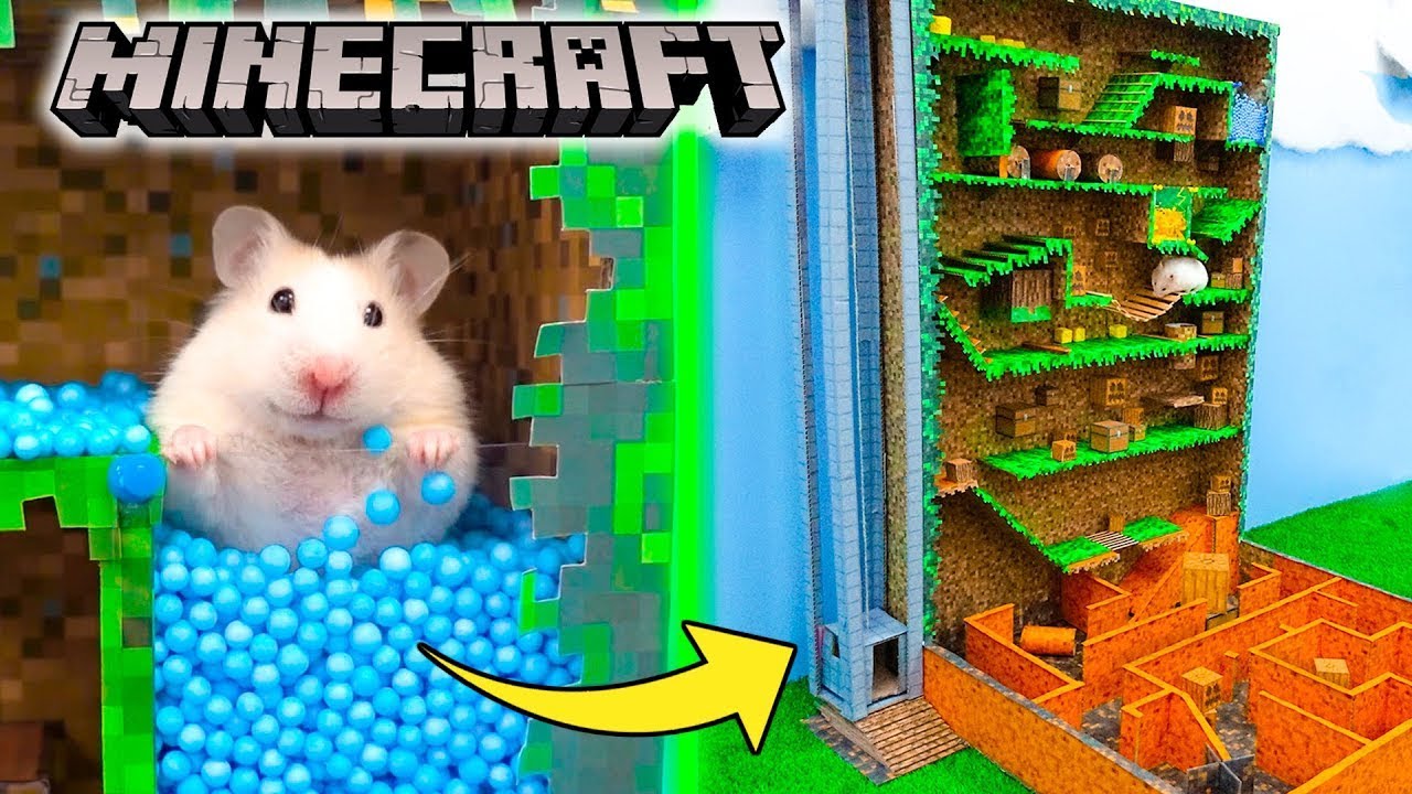 Hamster Vertical Maze - MINECRAFT WORLD 🐹 Hamsters in Terraria 🐹 - YouTube