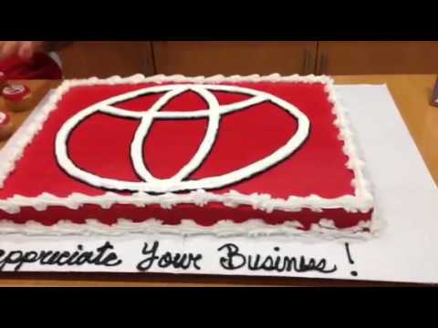 Ray Brandt Toyota Customer Appreciation Cake - YouTube