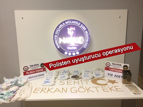 YALOVA’DA 3 KİLO ESRAR VE 918 CAPTAGON HAP YAKALANDI