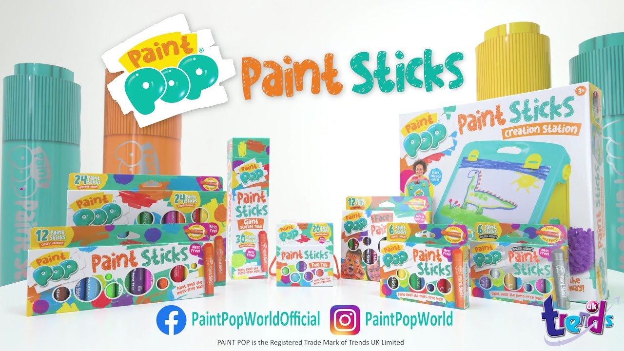 Paint Pop Paint Sticks Range - YouTube