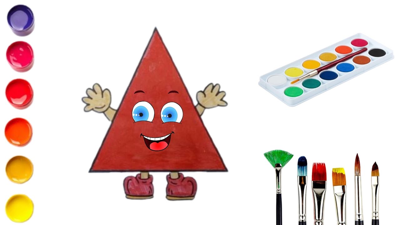 triangle | triangle painting | kids painting | kids coloring magic ...