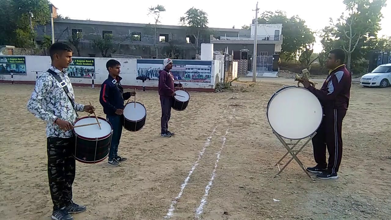 Drum & Bugle training at today my academy - YouTube