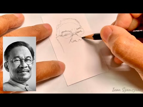 How to Draw YAB Dato’ Seri Anwar Ibrahim-Prime Minister of Malaysia PMX ...