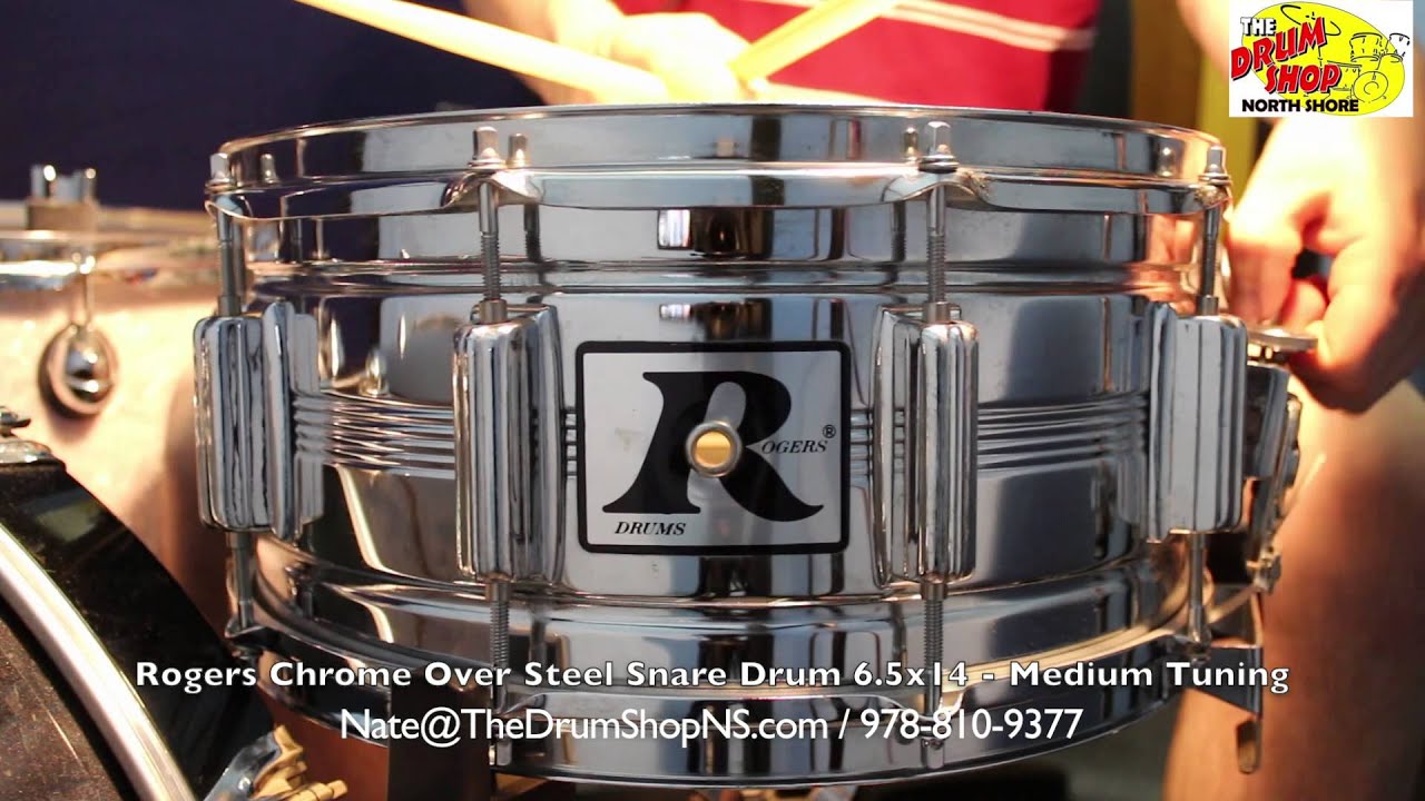 Rogers Chrome Over Steel Snare Drum 6.5x14 - The Drum Shop North Shore ...