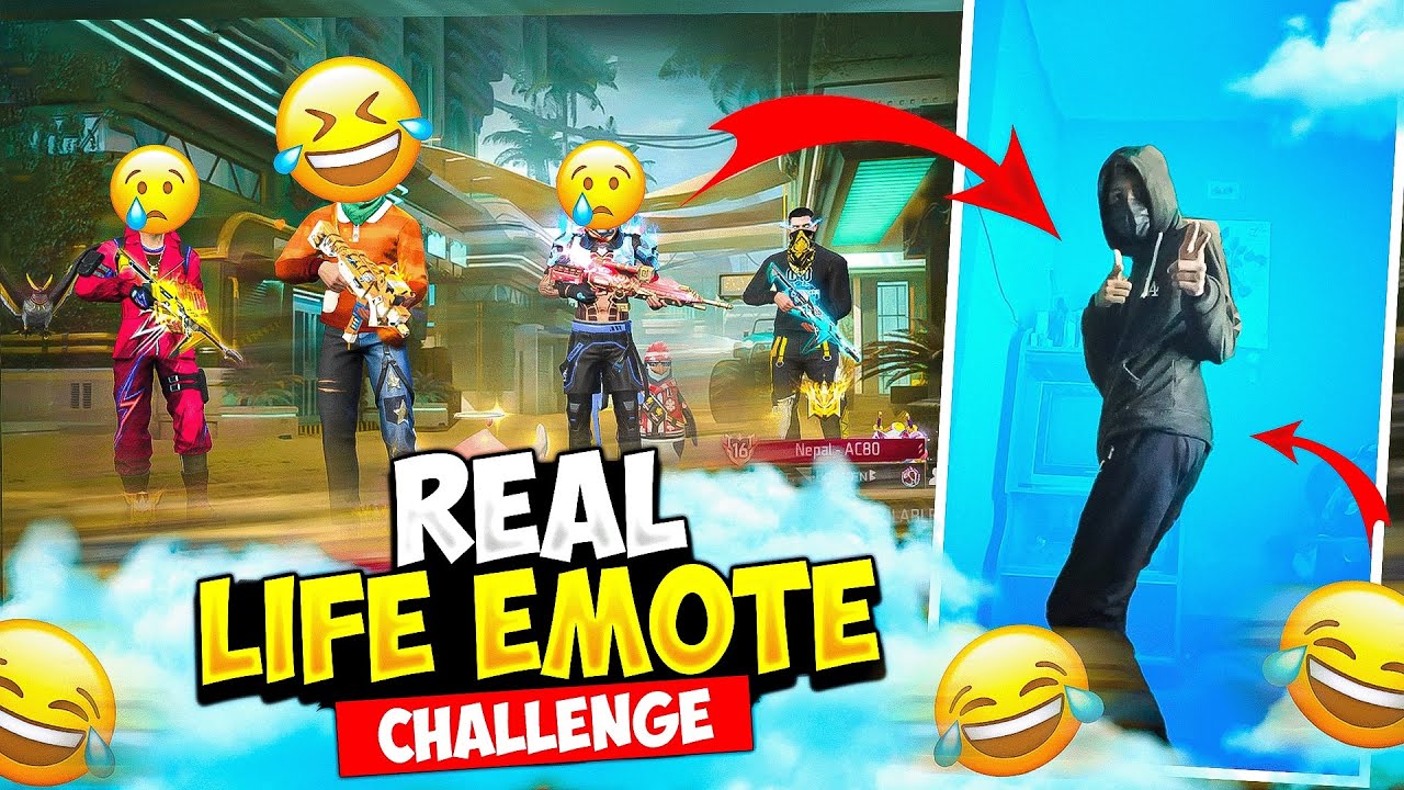 Free Fire Real Life Emote Challenge 😂 Most Funniest 🤭 Gameplay Video 🔥 ...