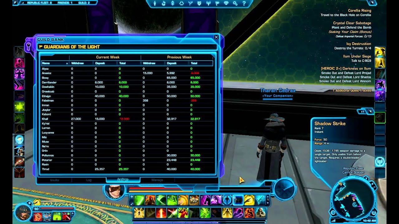 SWTOR Guild Bank, Guildmaster Access - YouTube